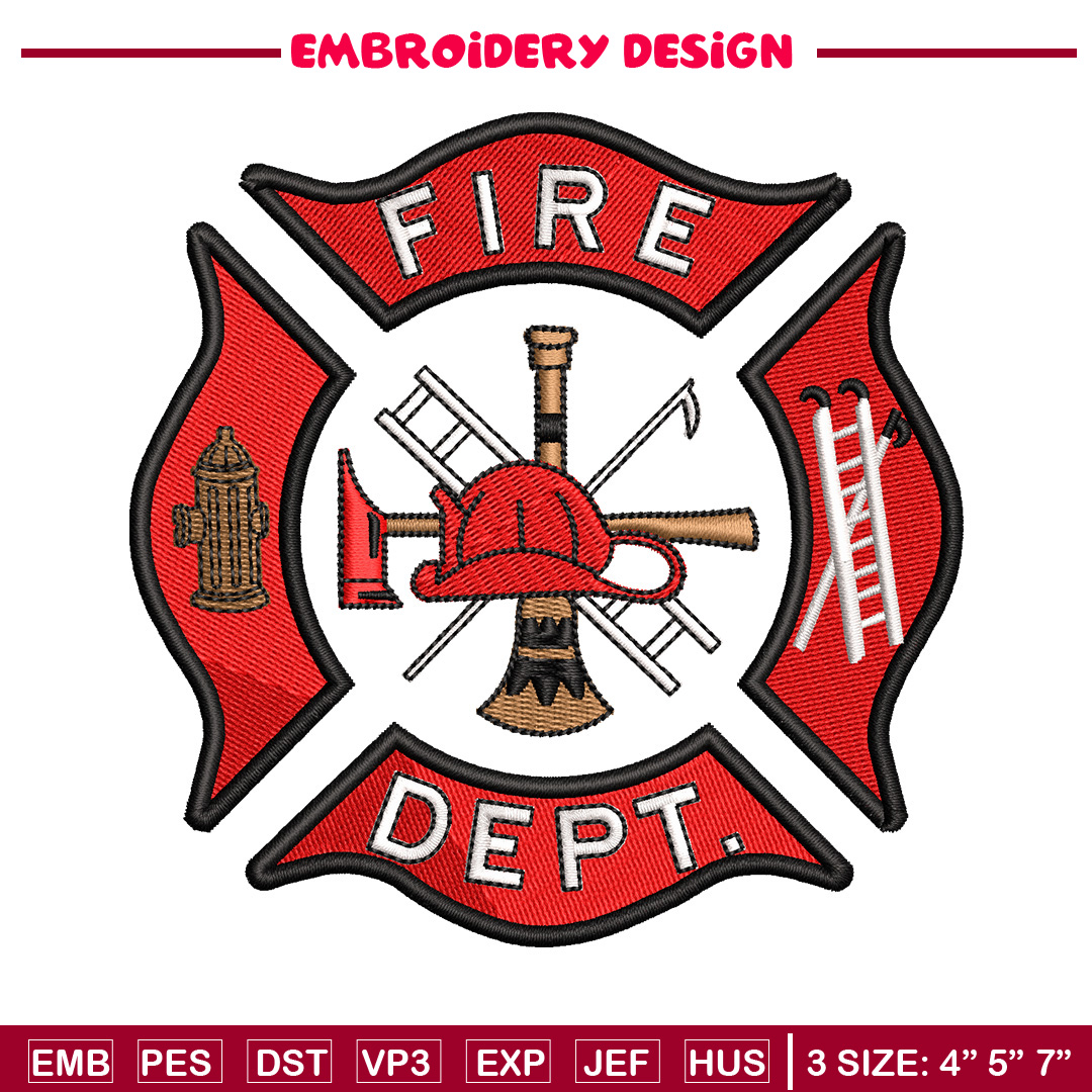 Fire dept embroidery design, Fire dept embroidery, Embroider | Inspire ...