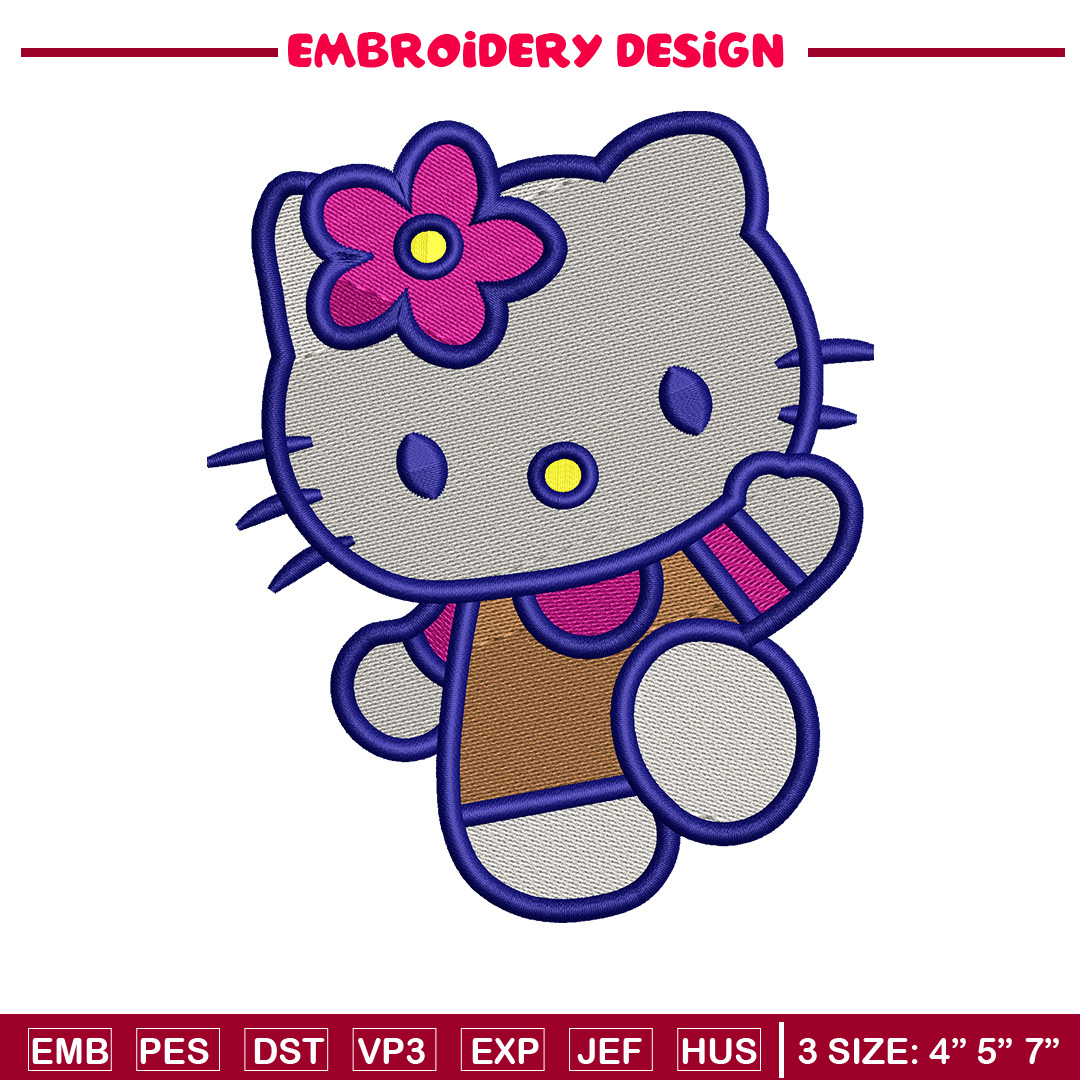 Hello kitty embroidery design, Kitty embroidery, Embroidery | Inspire ...