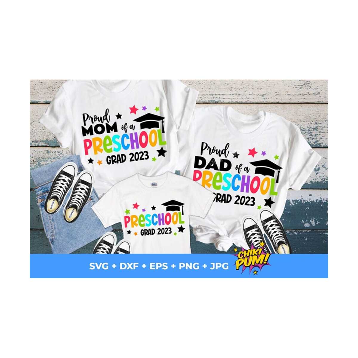 Preschool Graduation 2023 family bundle SVG, Proud Mom, Prou | Inspire ...