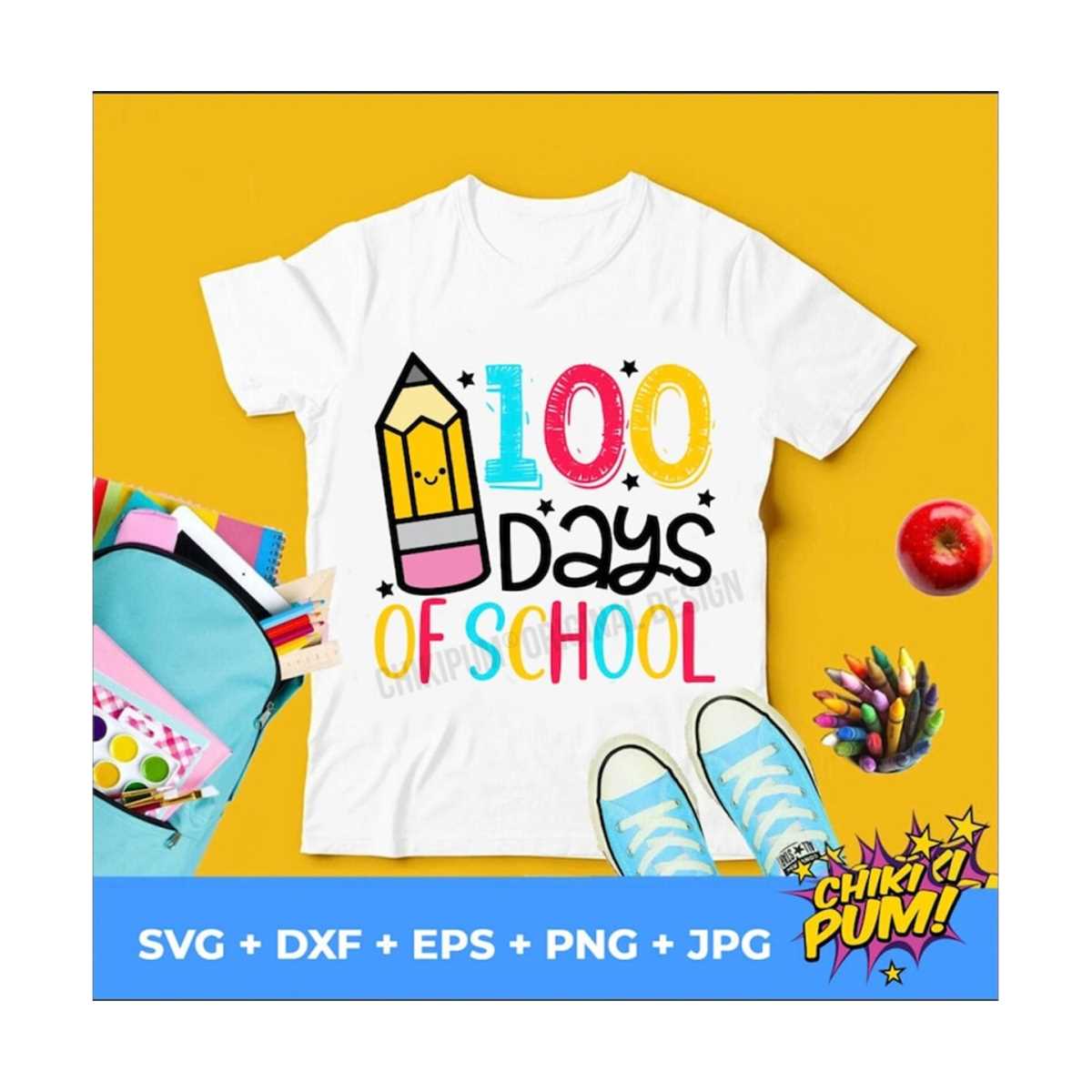 100 Days of School SVG, Happy 100 Days svg png, 100th Day Sc | Inspire Uplift