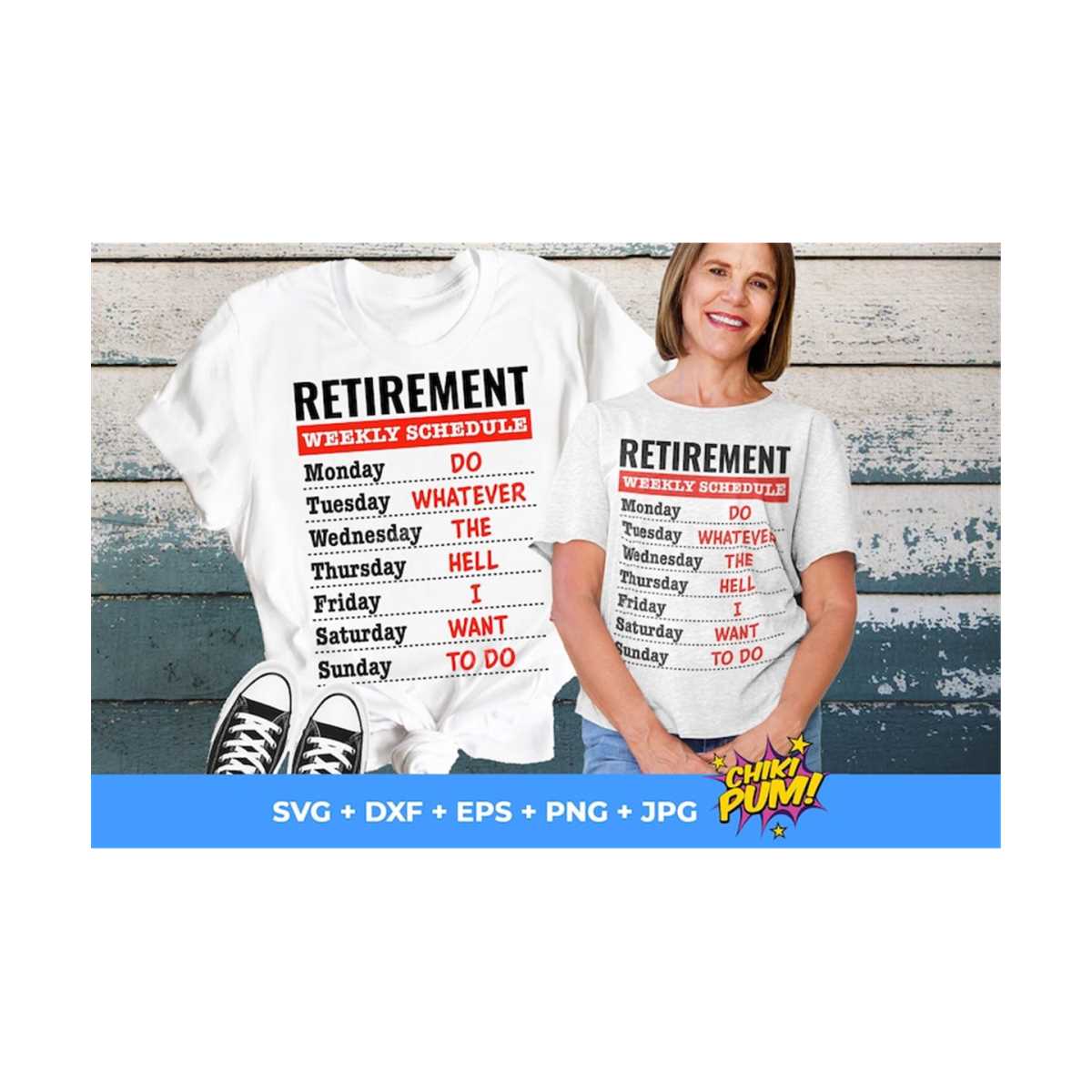 Retirement Weekly Schedule, Funny Retirement Gift, Retiremen | Inspire ...