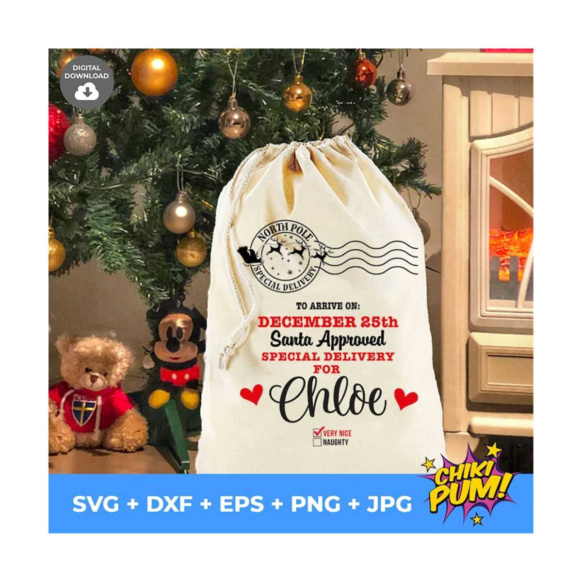 Christmas Sack svg, Christmas bag SVG, Santa Sack SVG, Santa | Inspire ...