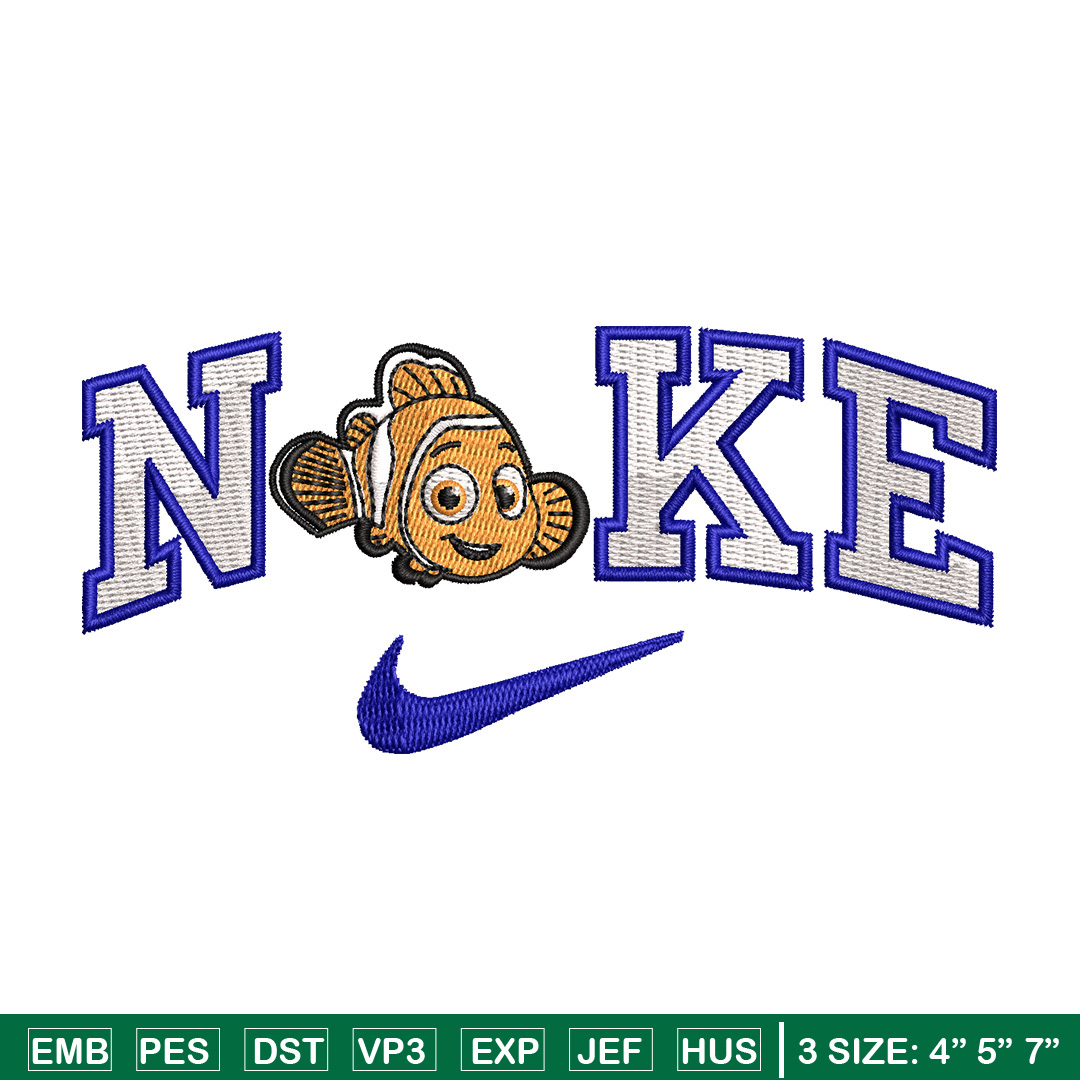Nike fish cartoon embroidery design, Cartoon embroidery, Nik - Inspire ...