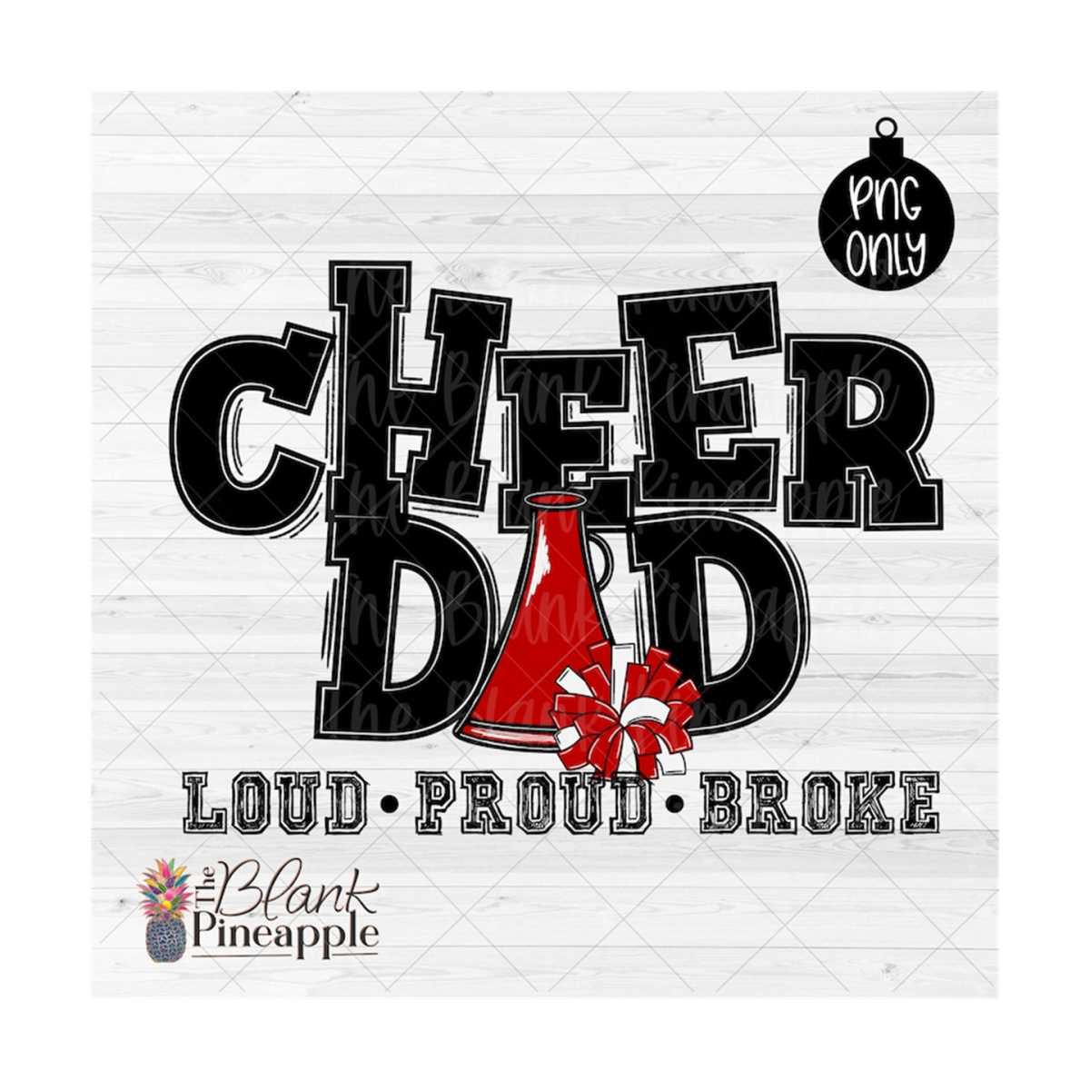 Cheer Design PNG, Cheer Dad Red and White, Cheerleading subl | Inspire ...