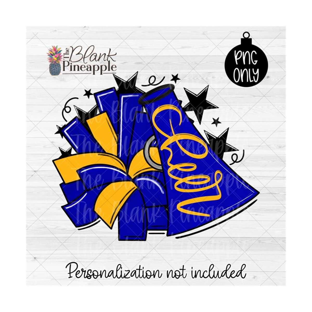 Cheerleading Design PNG, Cheer Megaphone and Pom Pom with 'C | Inspire ...