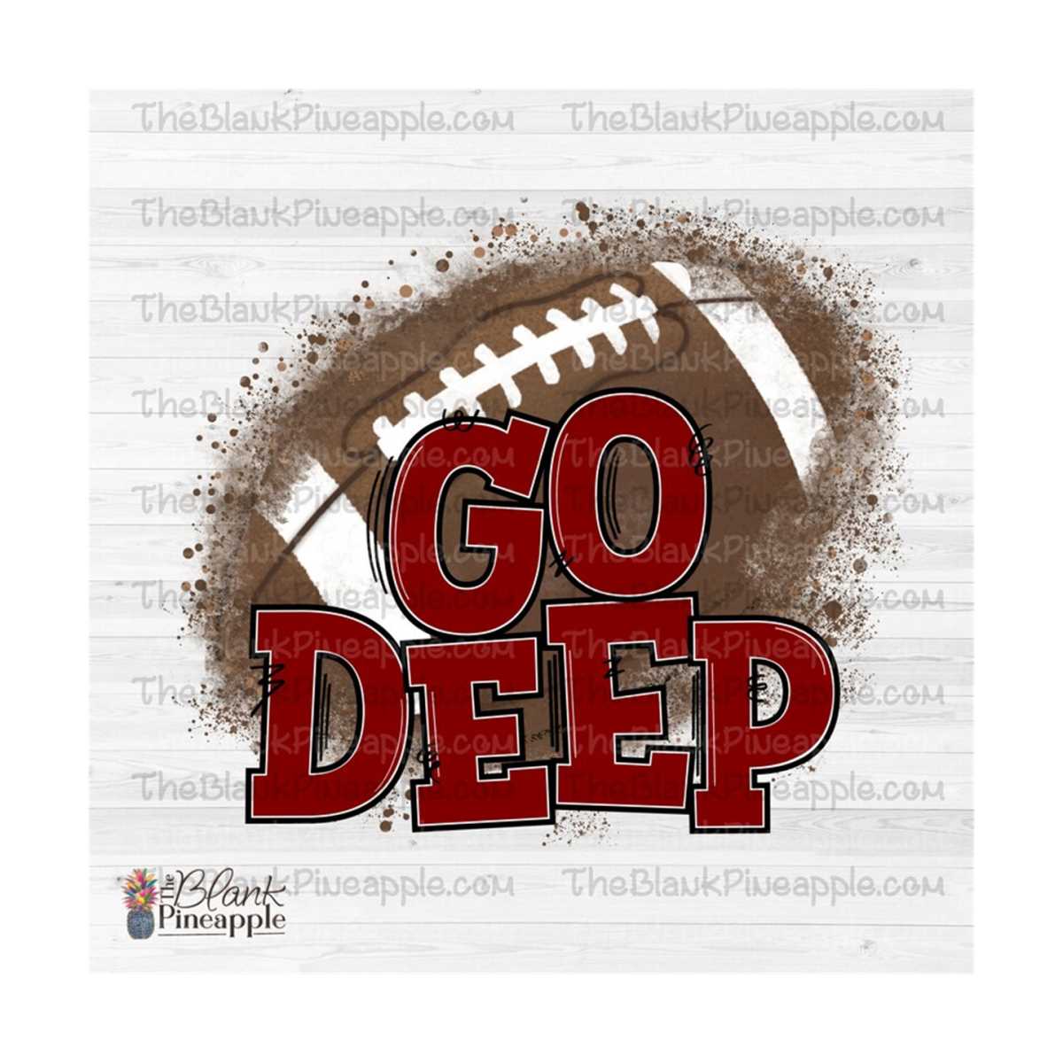 Football Design PNG, Maroon Football Go Deep Sublimation PNG | Inspire ...