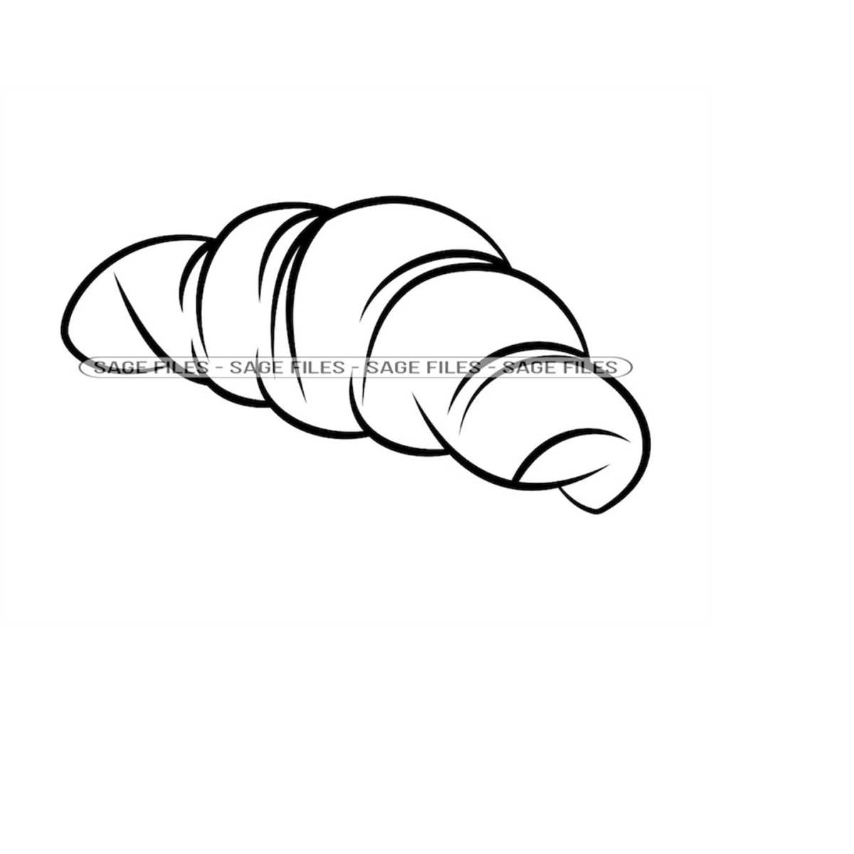Croissant Outline SVG, Croissant Svg, Pastry SVG, Croissant | Inspire ...
