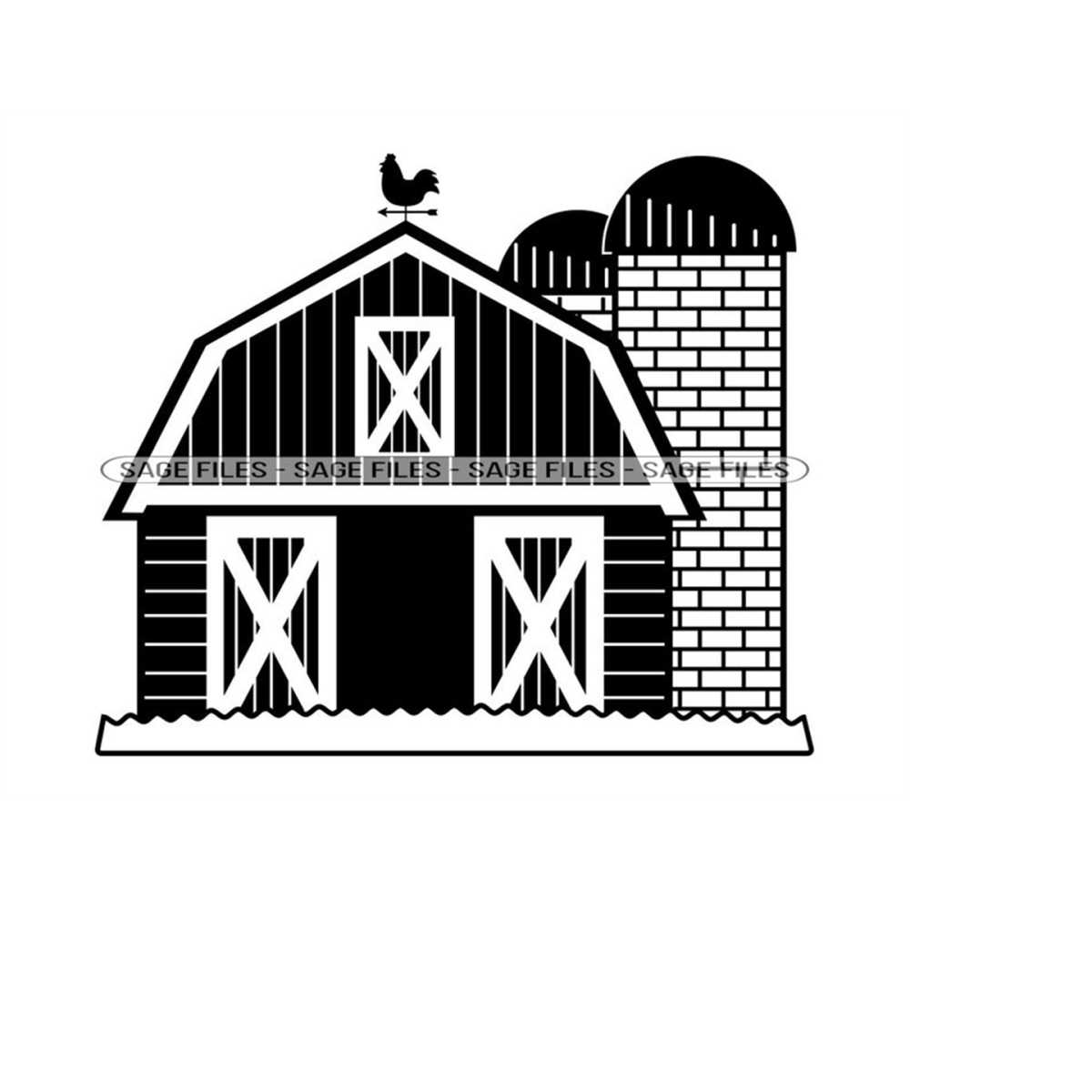 Barn SVG, Farm Barn Svg, Farm Svg, Barn Clipart, Barn Files | Inspire ...