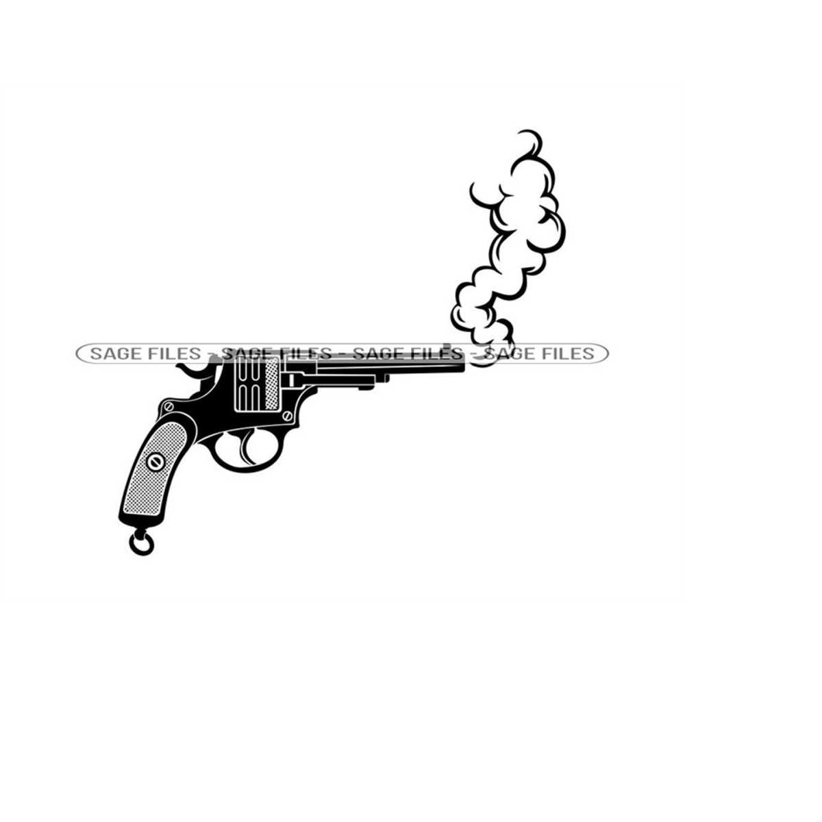 Smoking Gun SVG, Pistol Svg, Gun Svg, Revolver Svg, Gun Clip | Inspire ...
