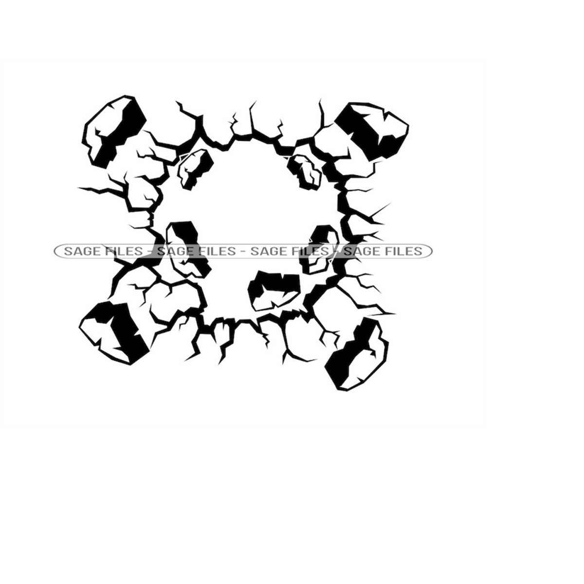 Smashed Wall SVG, Explosion Svg, Bullet Hole Svg, Broken Wal - Inspire ...