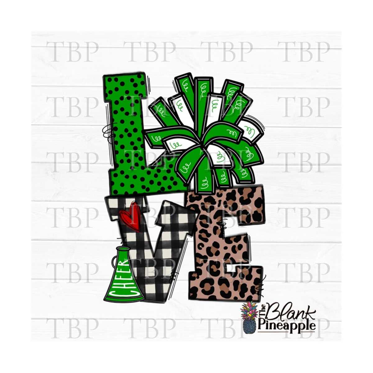 Cheer Design PNG, LOVE Cheer Green PNG, Cheerleading design, | Inspire ...
