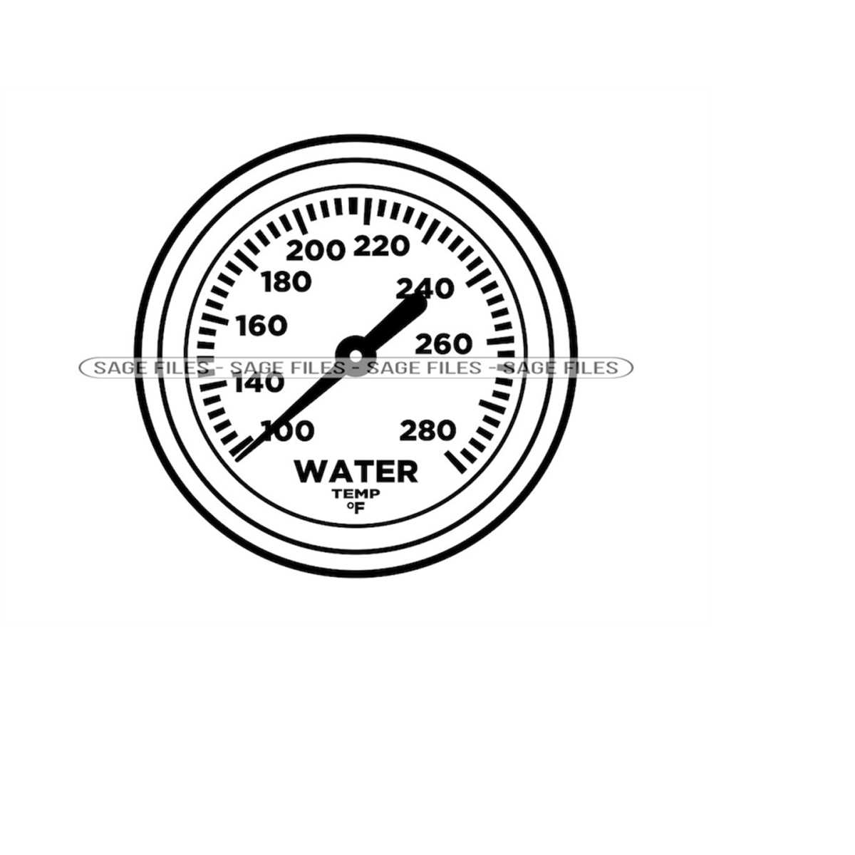 Temperature Gauge Outline SVG, Plumber Svg, Plumbing Svg, Te - Inspire ...