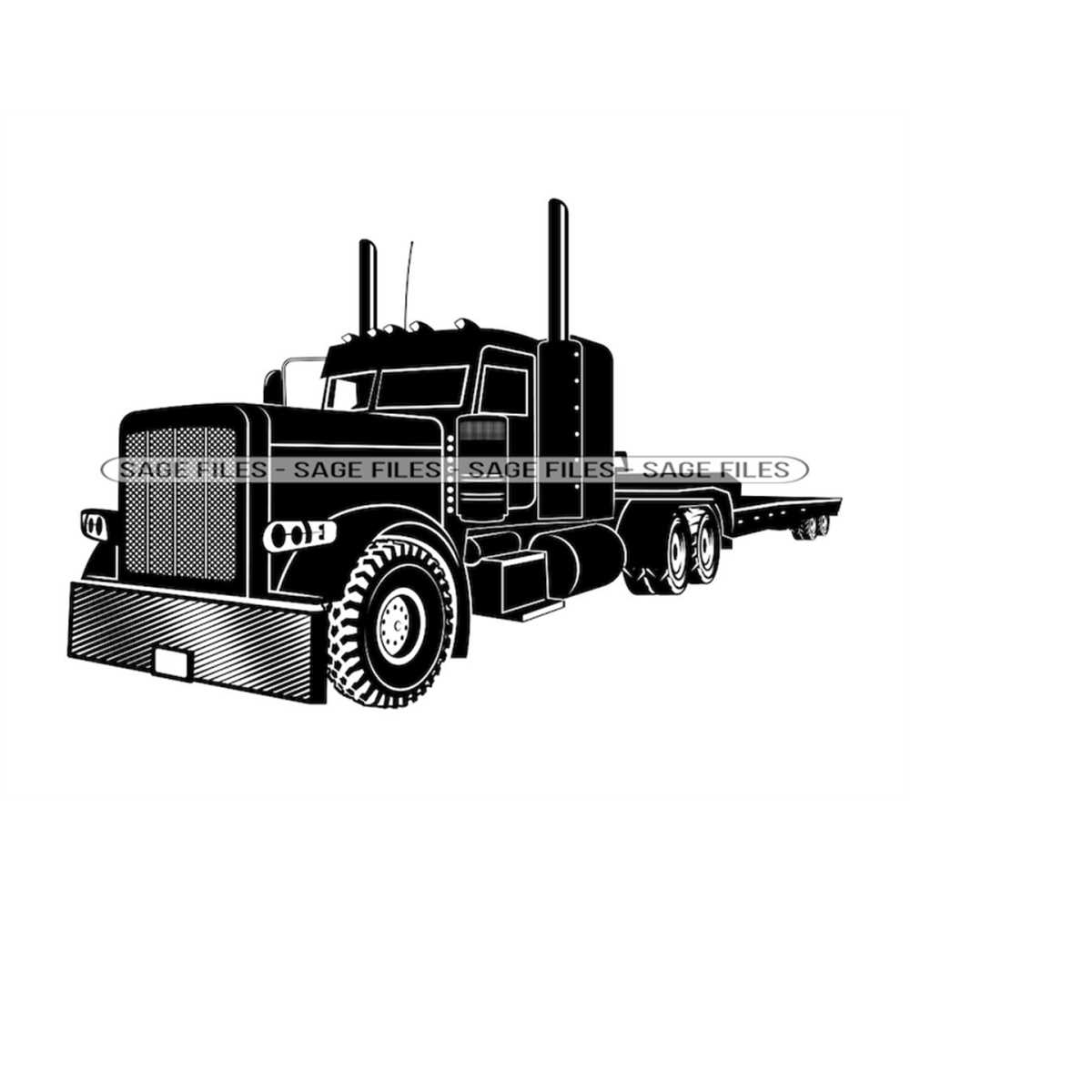 Dually Truck And Trailer Clip Art