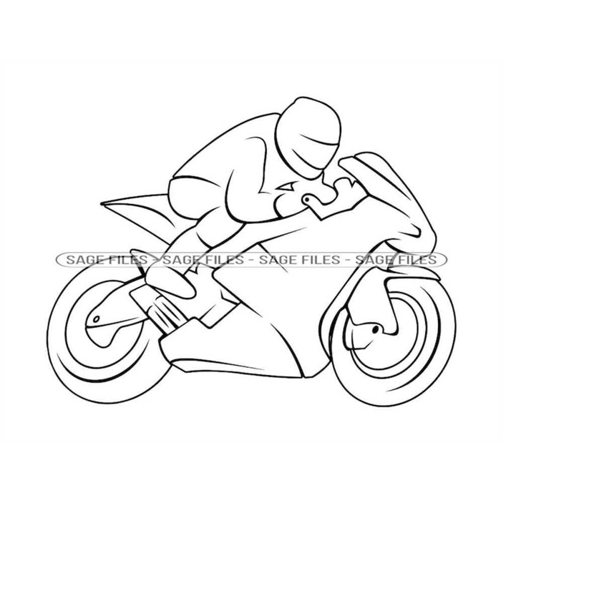 Motorcycle Racing Outline 3 SVG, Motorcycle Racing Clipart, | Inspire ...