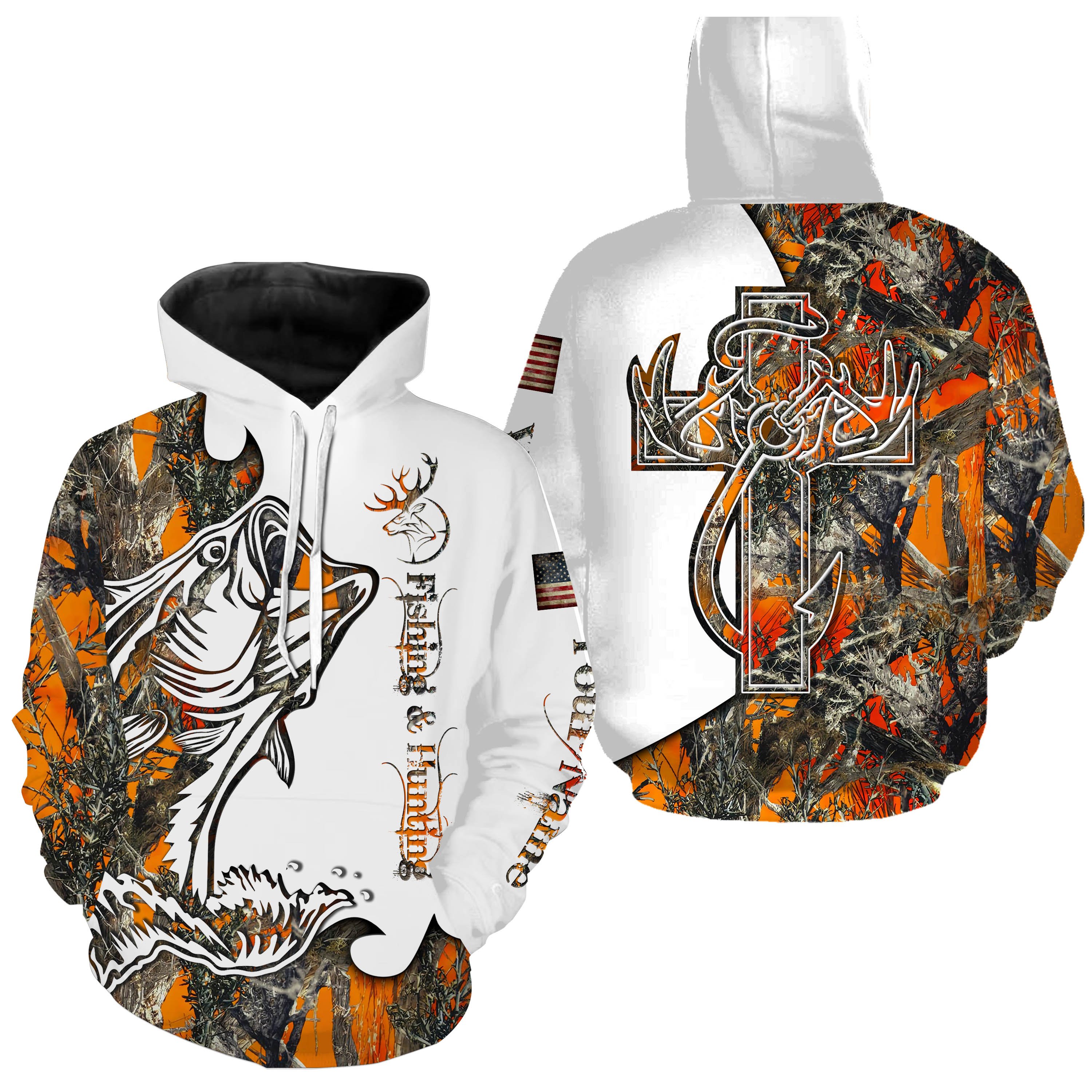 Fishing And Hunting Deer And Bass Camo All Over Printed Shir | Inspire ...