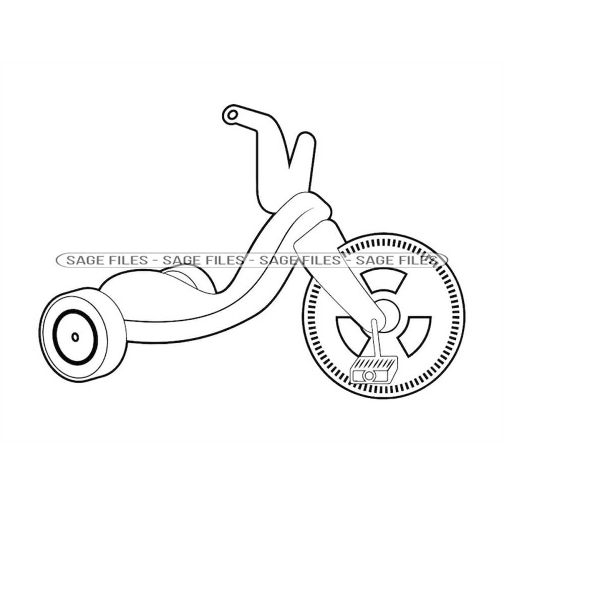 Tricycle Outline 2 SVG, Tricycle Svg, Kids Bicycle, Trike Sv | Inspire ...