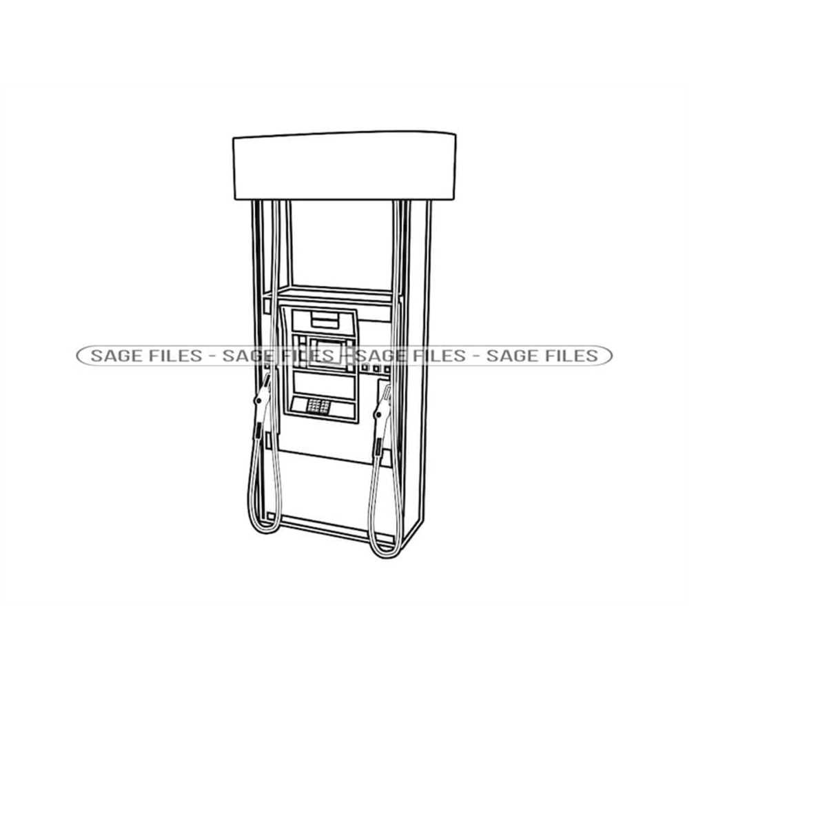 Gas Pump Outline SVG, Gas Station Svg, Petroleum Svg, Gasoli - Inspire ...