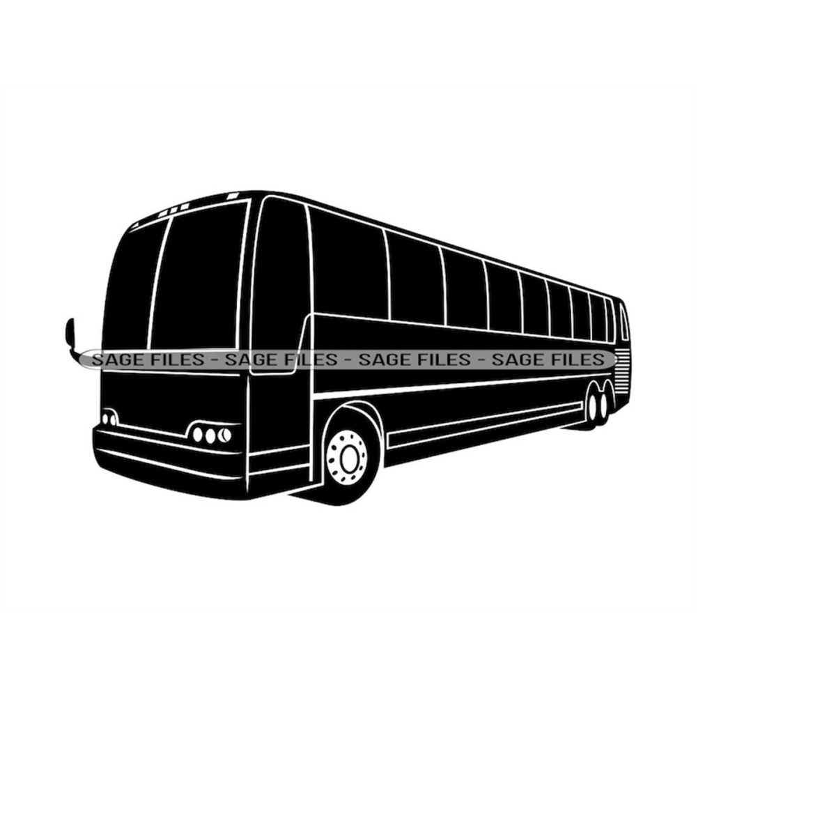 Coach Bus SVG, Coach Bus Clipart, Coach Bus Files for Cricut - Inspire ...