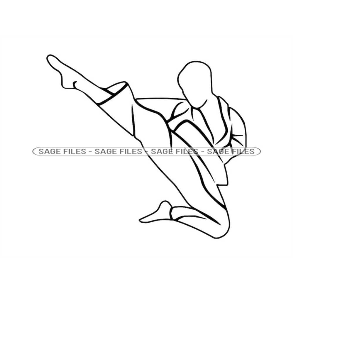 Karate Outline SVG, Karate SVG, Martial Arts Svg, Karate Cli - Inspire ...
