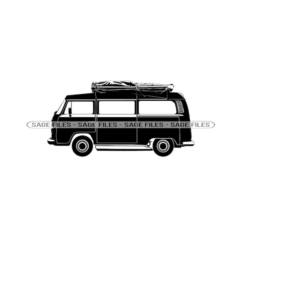 Retro Van SVG, Retro Van Clipart, Retro Van Files for Cricut - Inspire ...