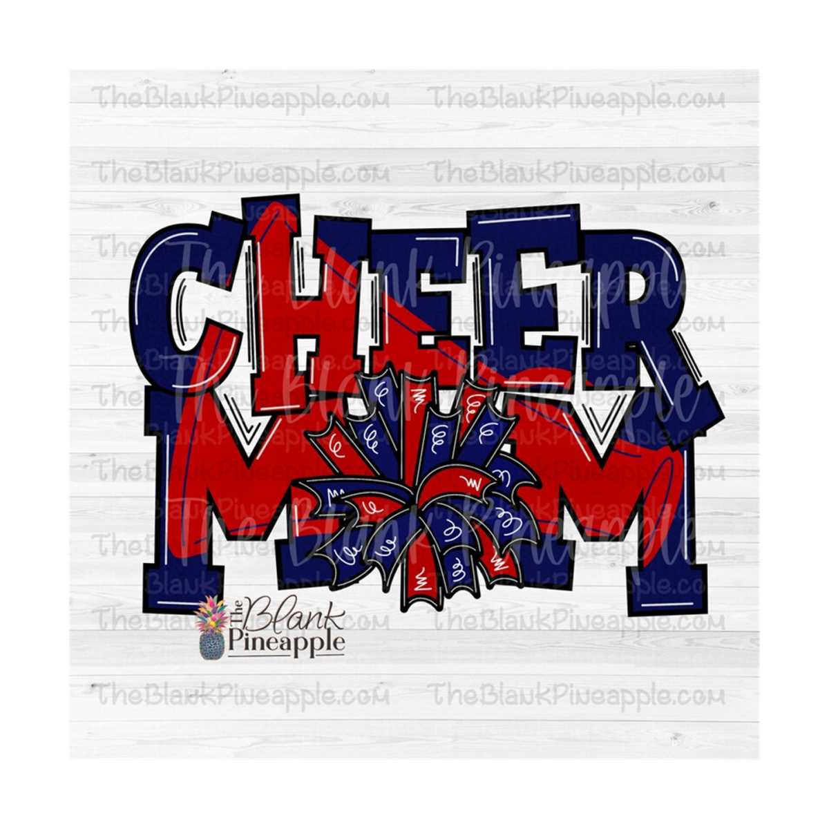 Cheer Design PNG, Chalky Cheer Mom Megaphone and Pom Pom in | Inspire ...
