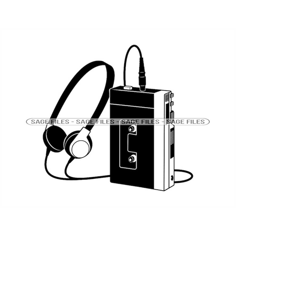 Walkman Svg, Compact Cassette SVG, Retro Music, Walkman Clip | Inspire ...