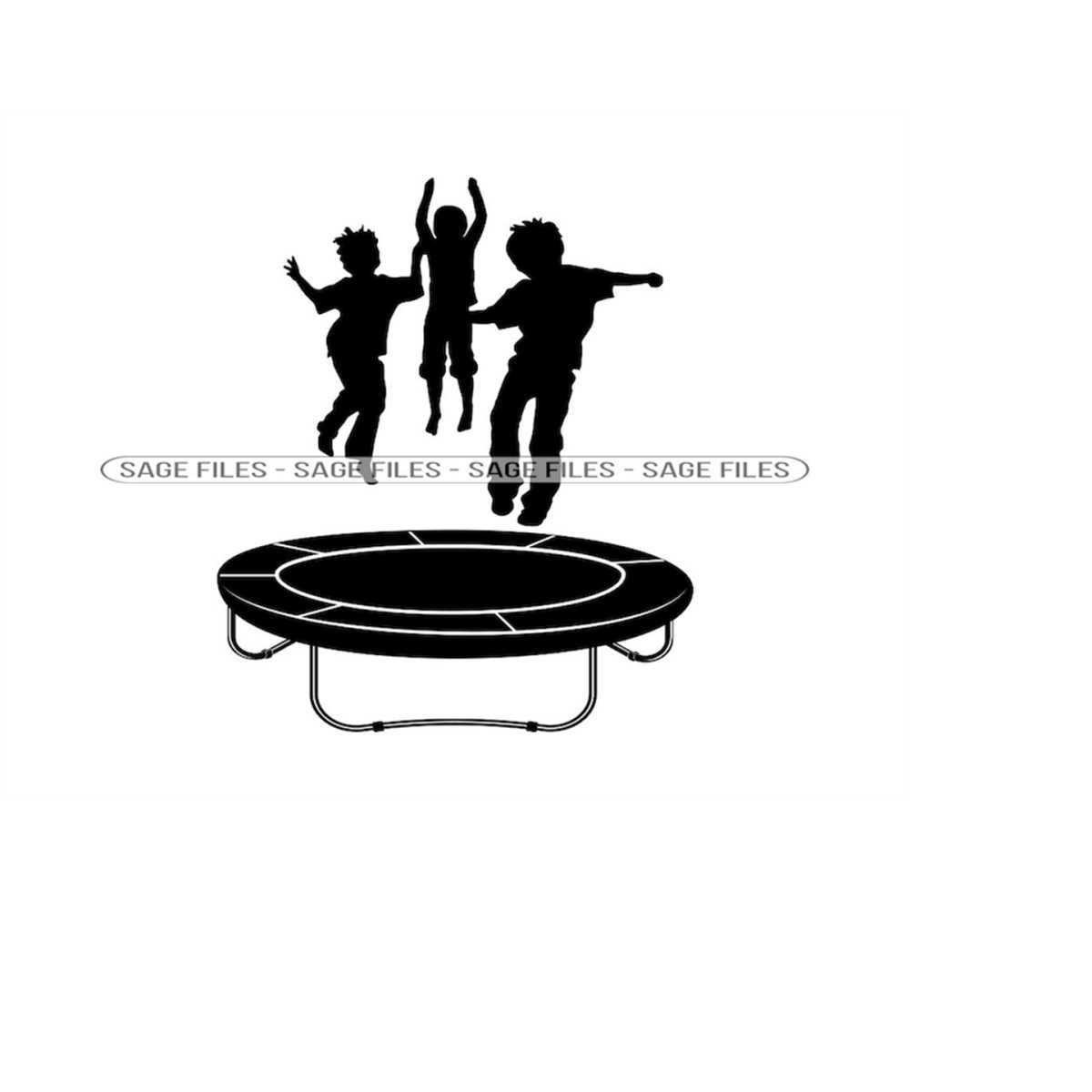Kids Jumping On Trampoline SVG, Trampoline SVG, Trampoline C - Inspire ...
