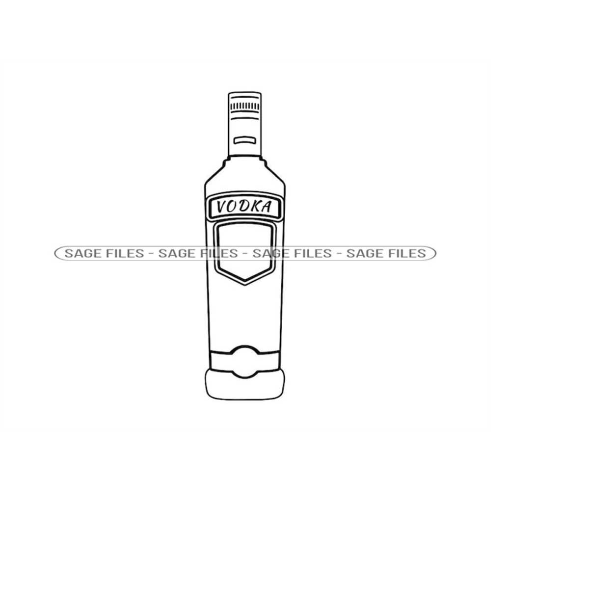 Alcohol Bottle Outline SVG, Bottle Svg, Vodka Svg, Alcohol B - Inspire ...