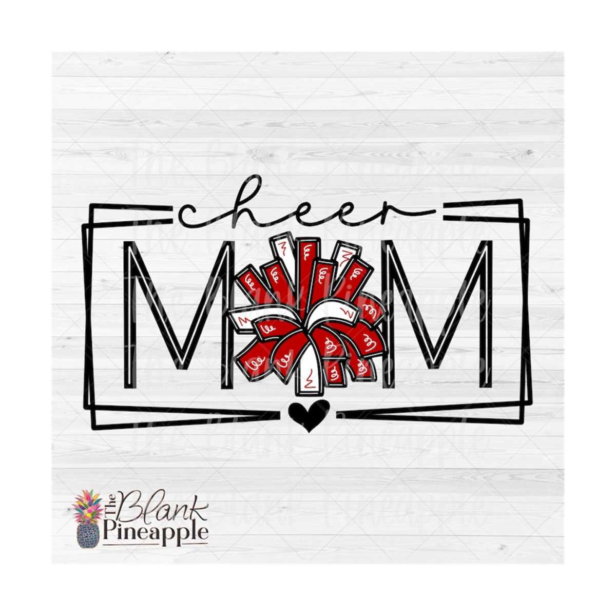 Cheer Design PNG, Cheer Mom with Red and White Pom Poms PNG, | Inspire ...
