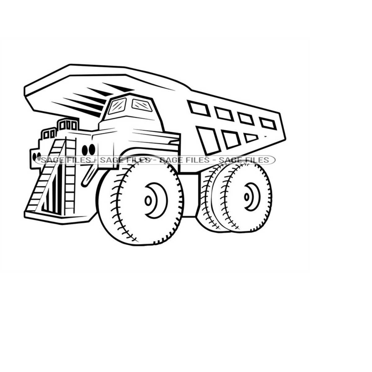 Haul Truck Outline 2 SVG, Heavy Equipment, Haul Truck Clipar - Inspire ...