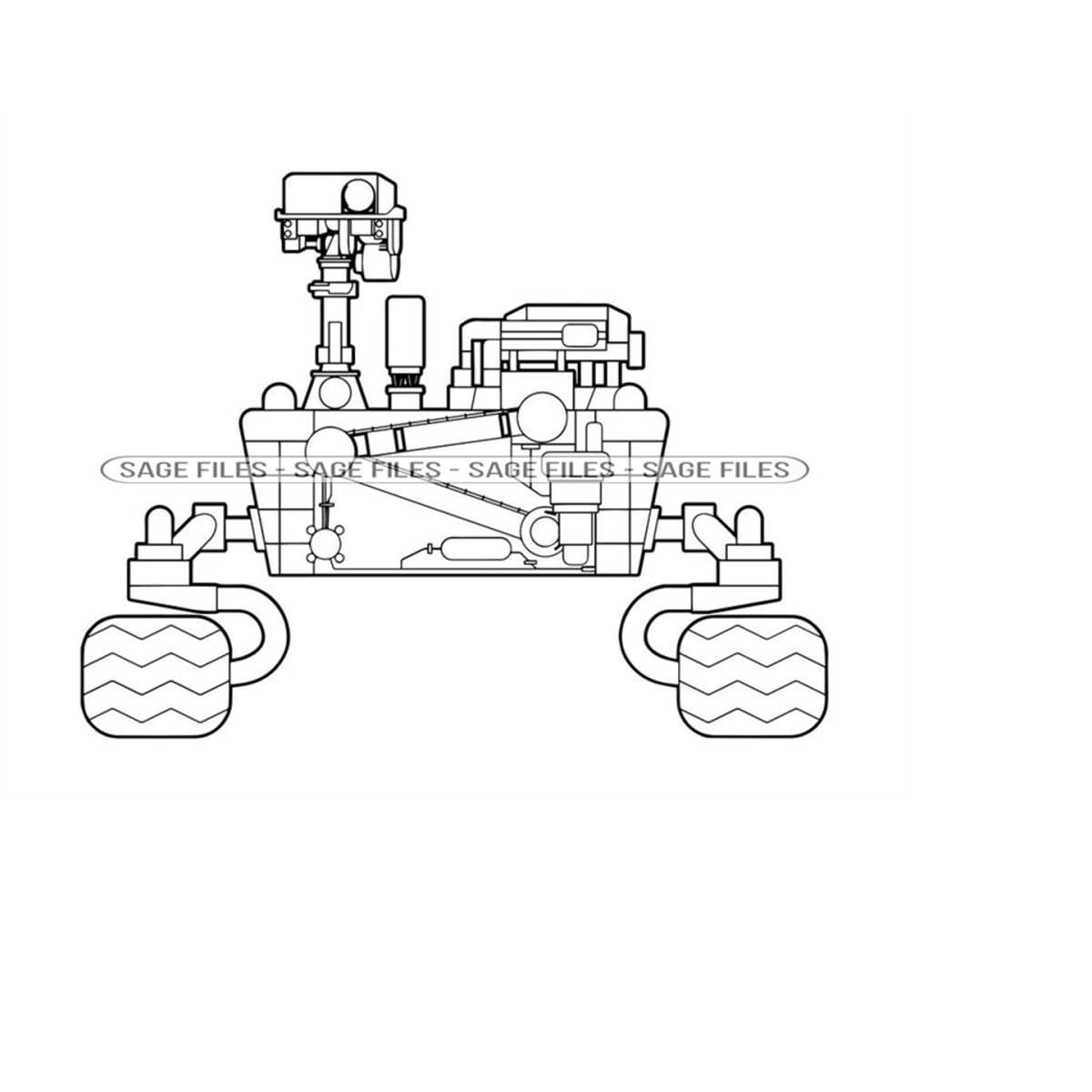 Mars Rover Outline SVG, Mars, Mars Rover Clipart, Mars Rover | Inspire ...