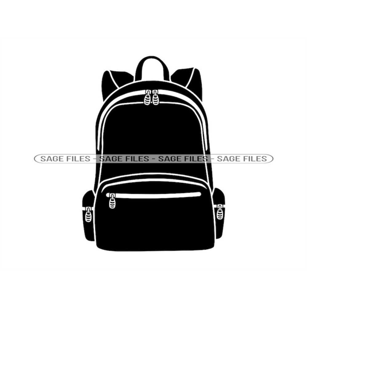Backpack 8 SVG, Bookbag SVG, School, Knapsack, Backpack Clip - Inspire ...