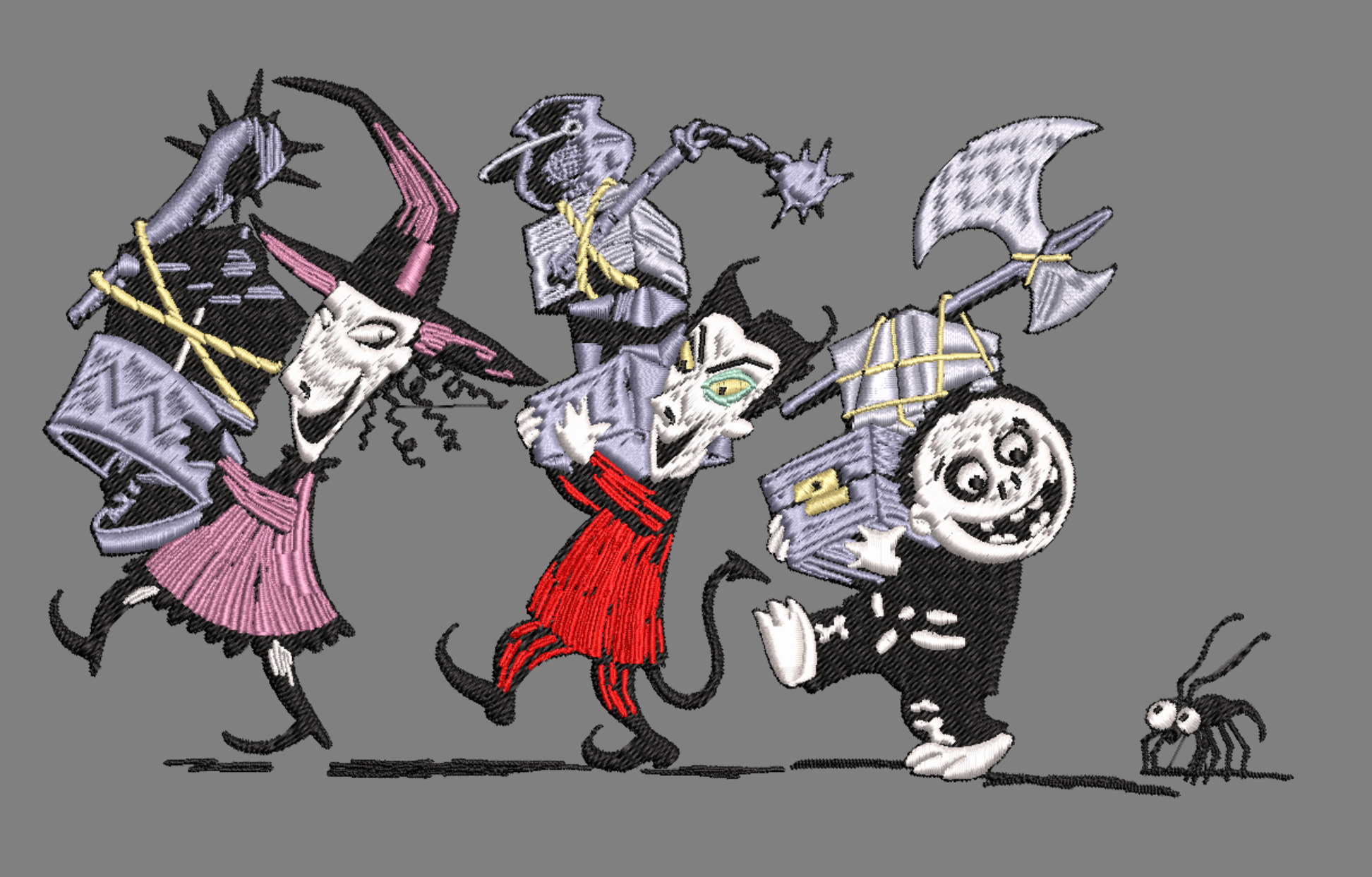 Tim Burton Characters | Digital Embroidery Files | .DST .EXP | Inspire ...