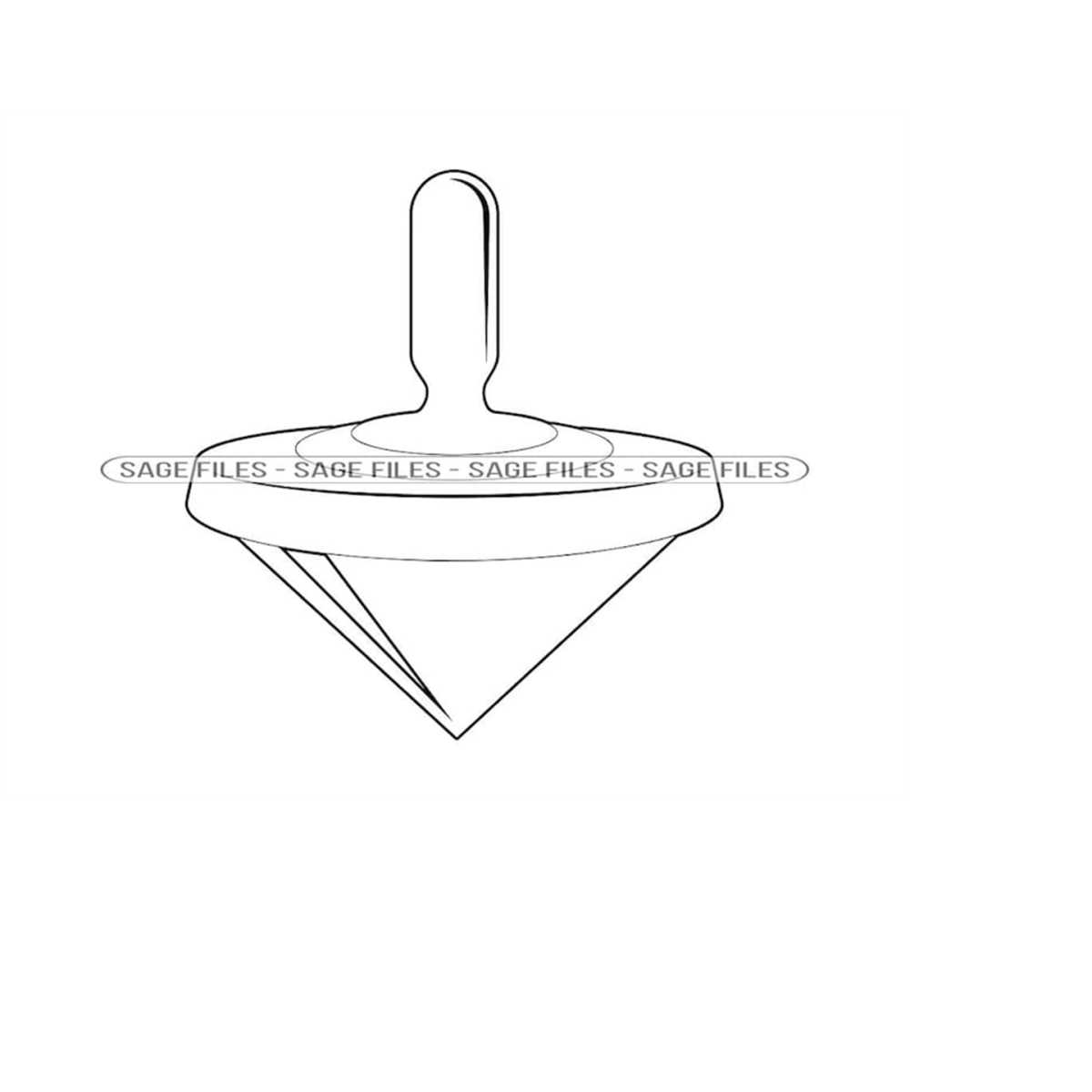 Spinning Top Outline SVG, Toy Svg, Spinner Svg, Spinning Top | Inspire ...