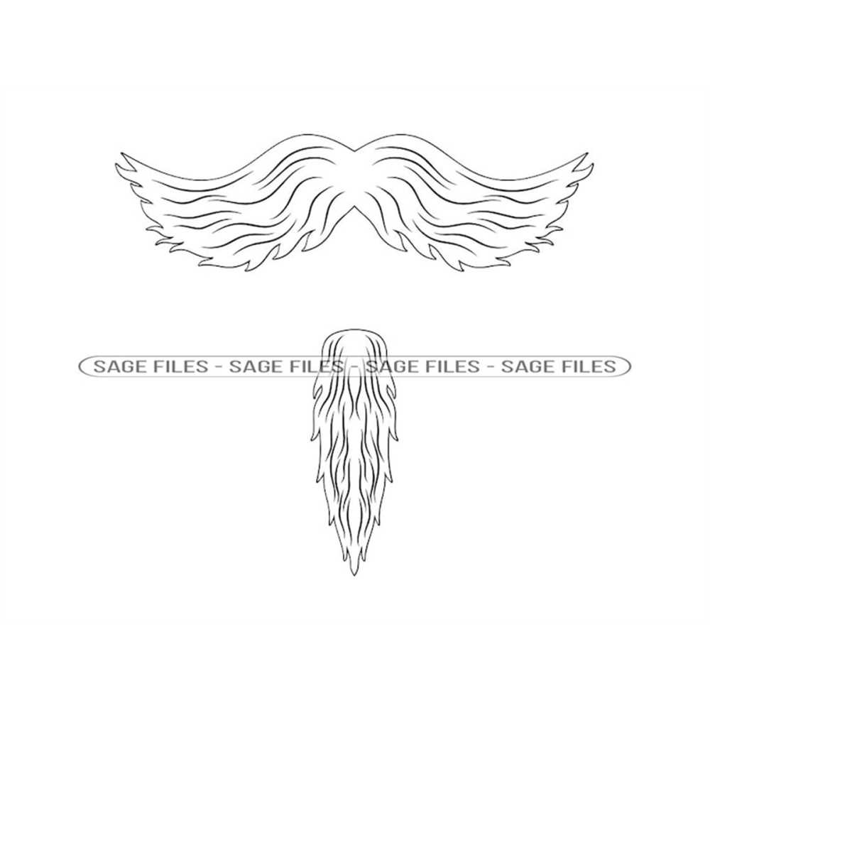 Goatee Outline SVG, Goatee Svg, Mustache Svg, Grooming Svg, - Inspire ...