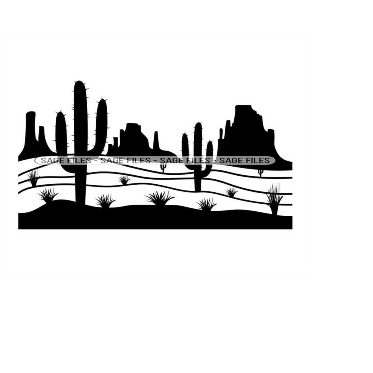 Mojave Desert Svg, Western Desert Landscape Svg, Arizona Des | Inspire ...