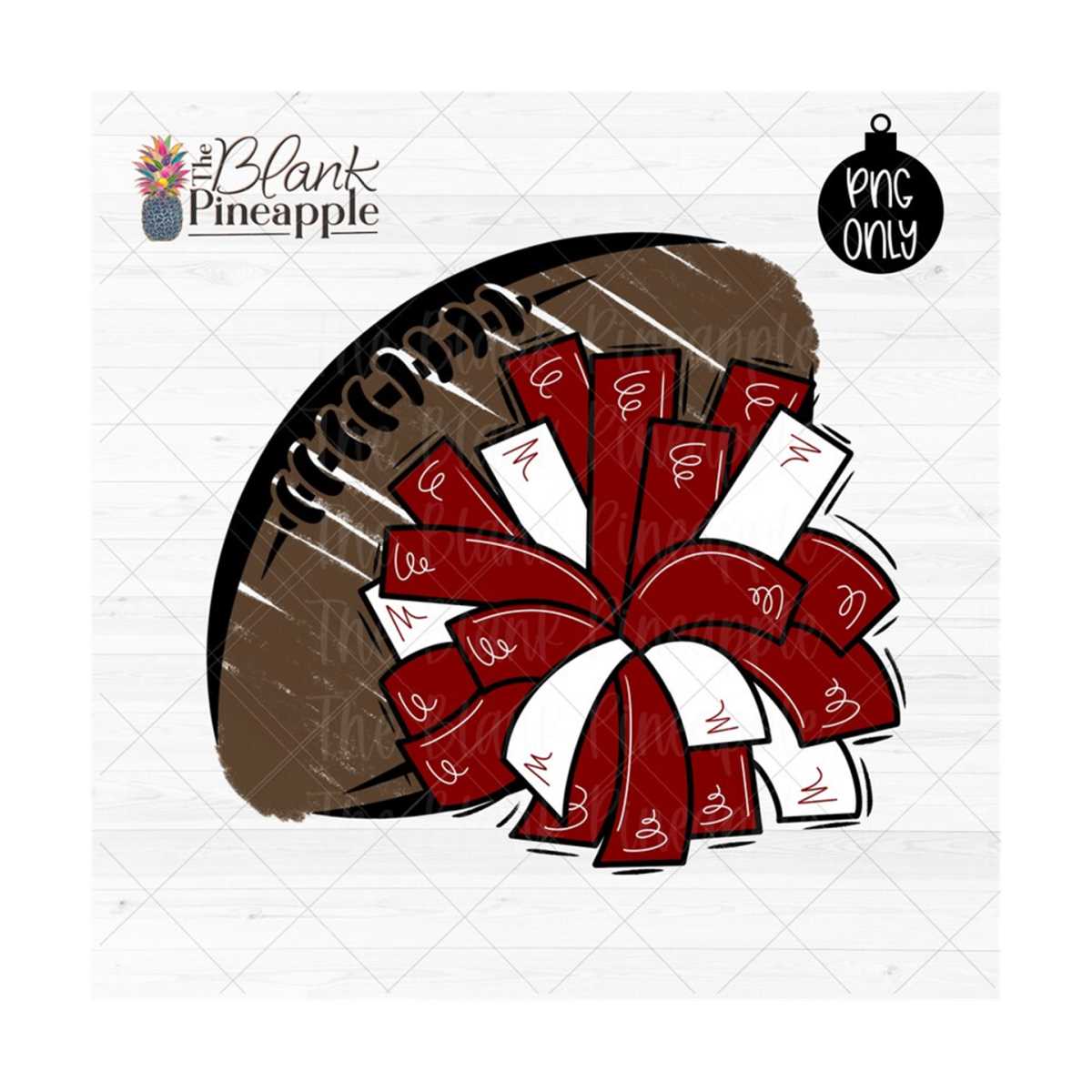 Cheer Design PNG, Cheer Pom Pom and Chalky Football in Maroo | Inspire ...