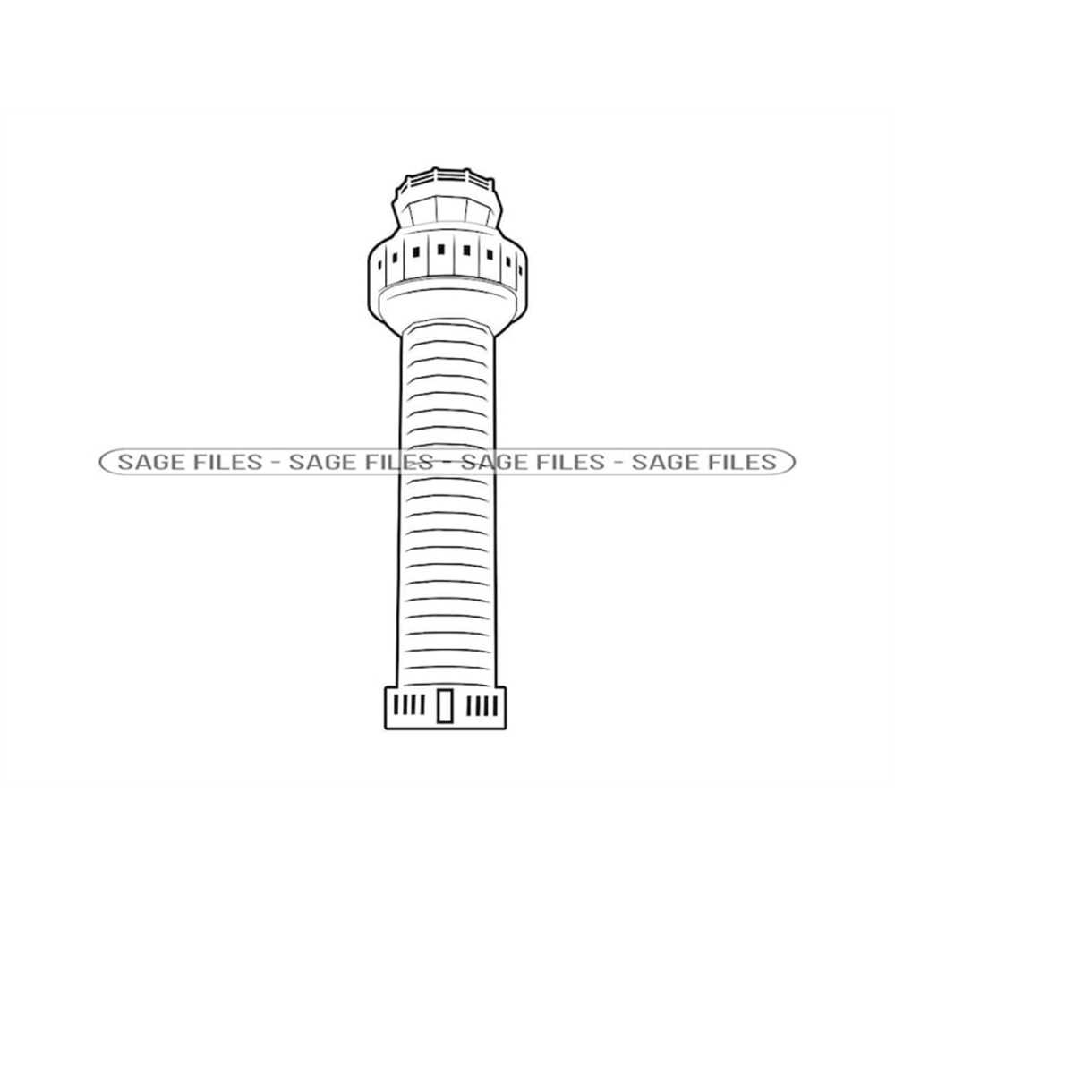 Air Traffic Control Tower Outline 2 SVG, Airport Control Tow - Inspire ...