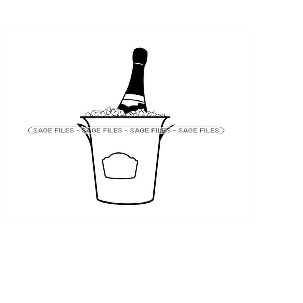 Ice Bucket Champagne SVG, Ice Bucket Svg, Champagne Svg, Cha | Inspire ...