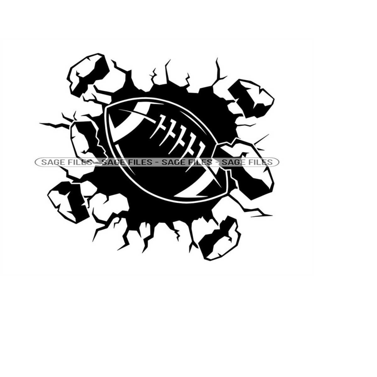 Smashing Football Logo SVG, Football SVG, Football Clipart, - Inspire ...