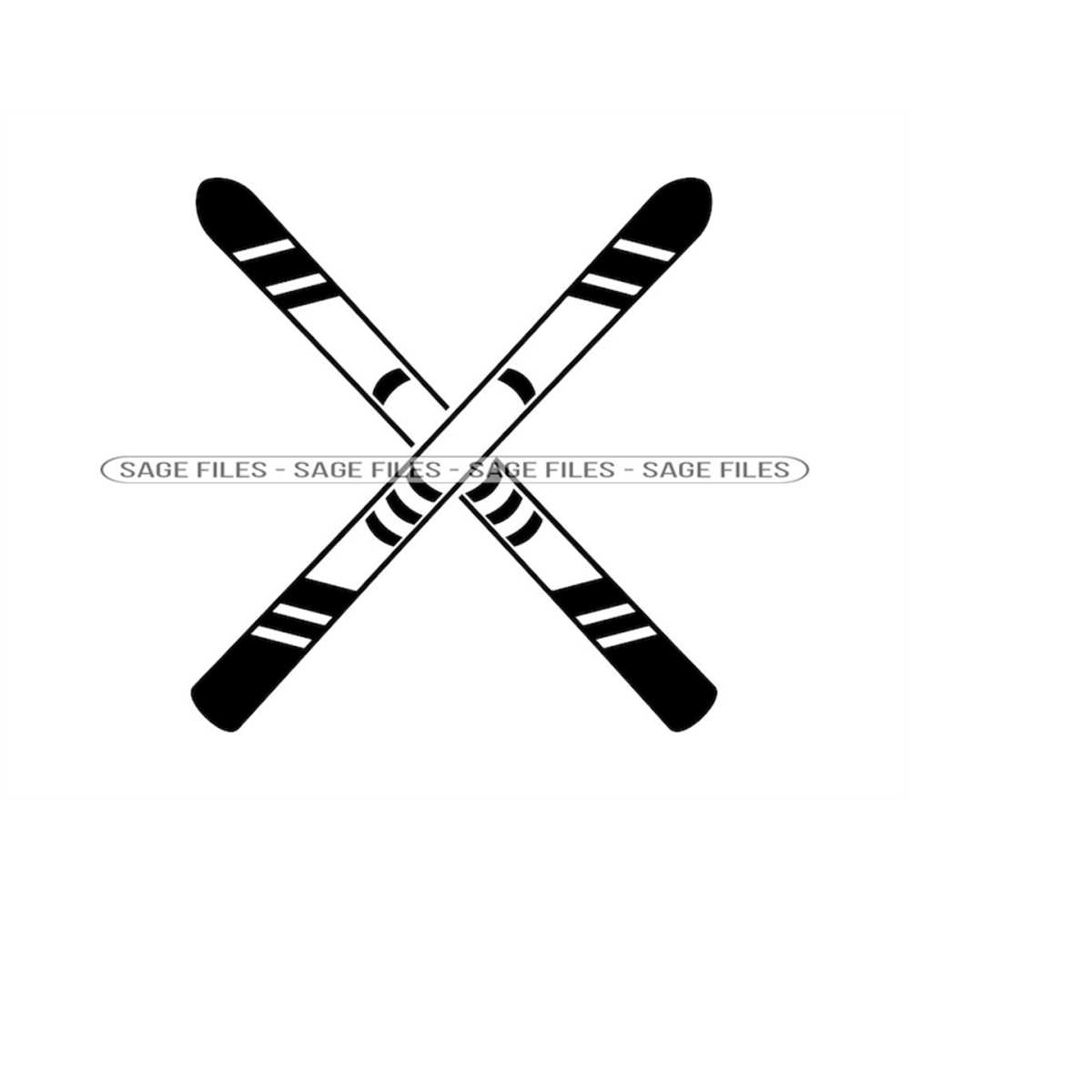 Skis Logo SVG, Skiing Logo Svg, Skis Clipart, Skis Files for - Inspire ...