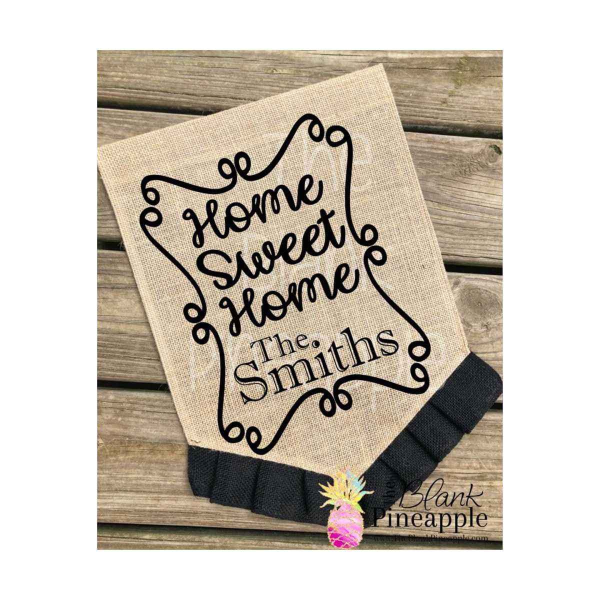 Garden Flag SVG Cut File, Home Sweet Home Monogram Cut File | Inspire ...