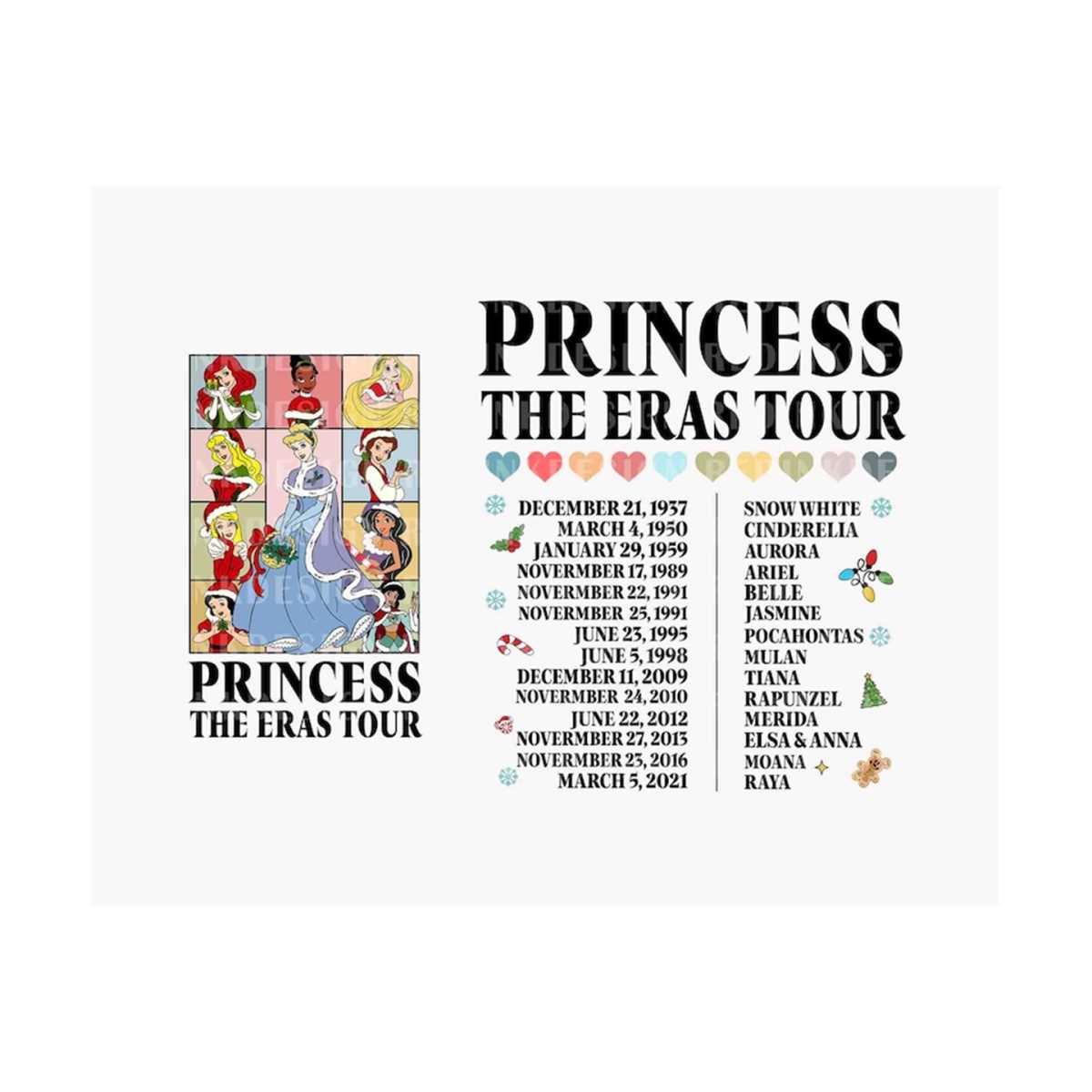 Princess Eras Tour PNG, Christmas Princess Png, Merry Christ | Inspire ...