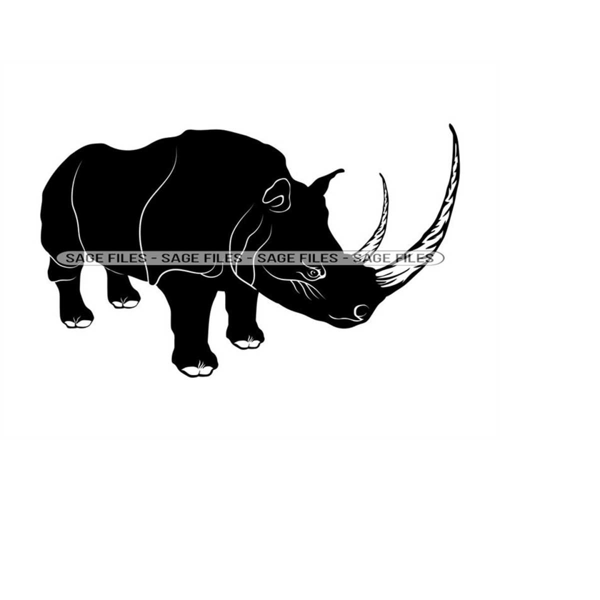 Big Horn Rhino SVG, Rhino SVG, Rhinoceros Svg, Rhino Clipart - Inspire ...