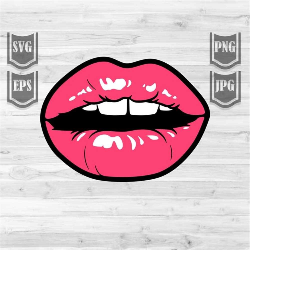 Sexy Pink Lips Svg File | Lips Design for face Mask | Kissab - Inspire ...