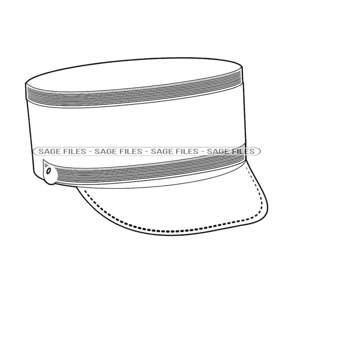 Train Conductor Cap 2 SVG, Train Conductor Hat Svg, Train Co - Inspire ...