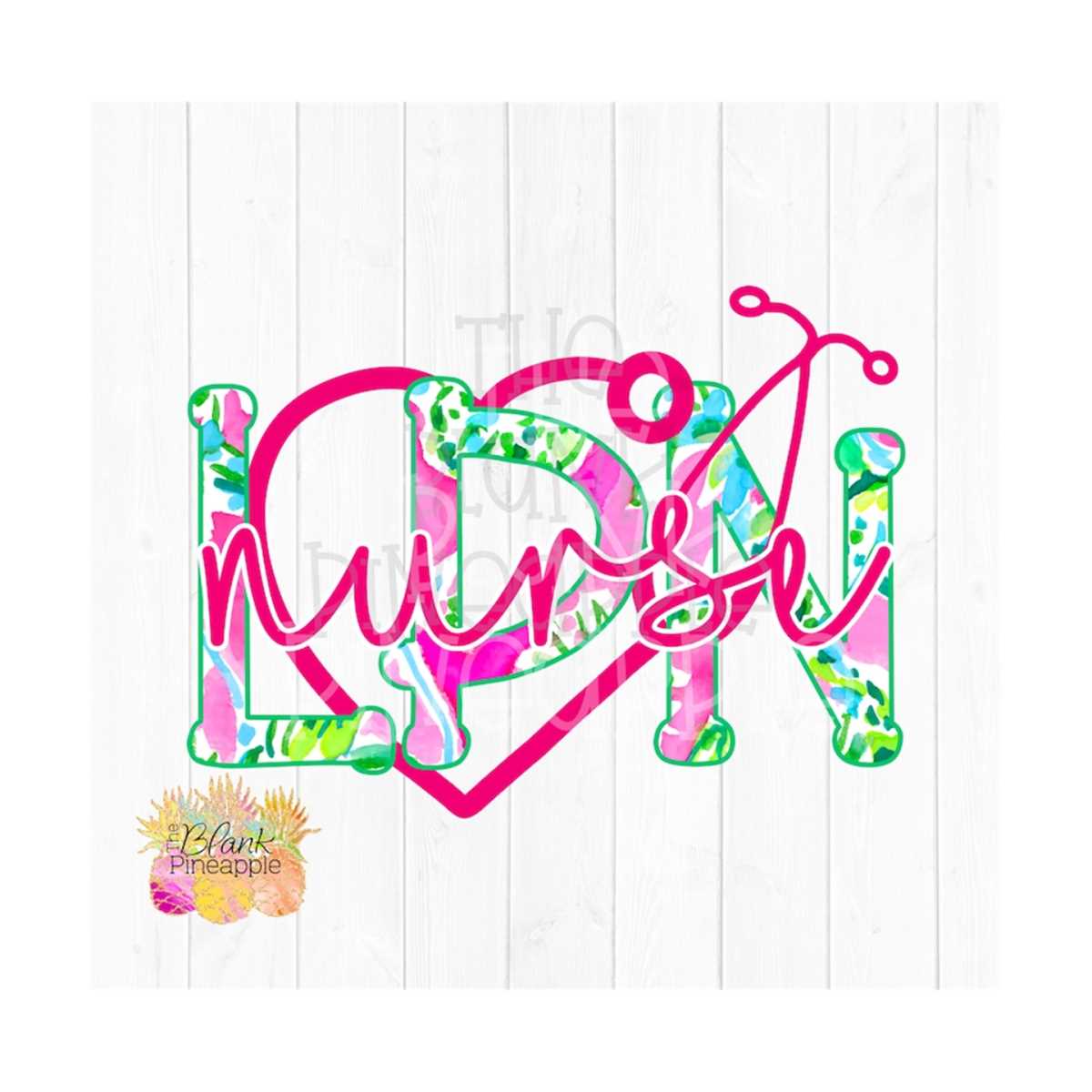 LPN Licensed Practical Nurse Stethoscope Pink and Green Flor | Inspire ...