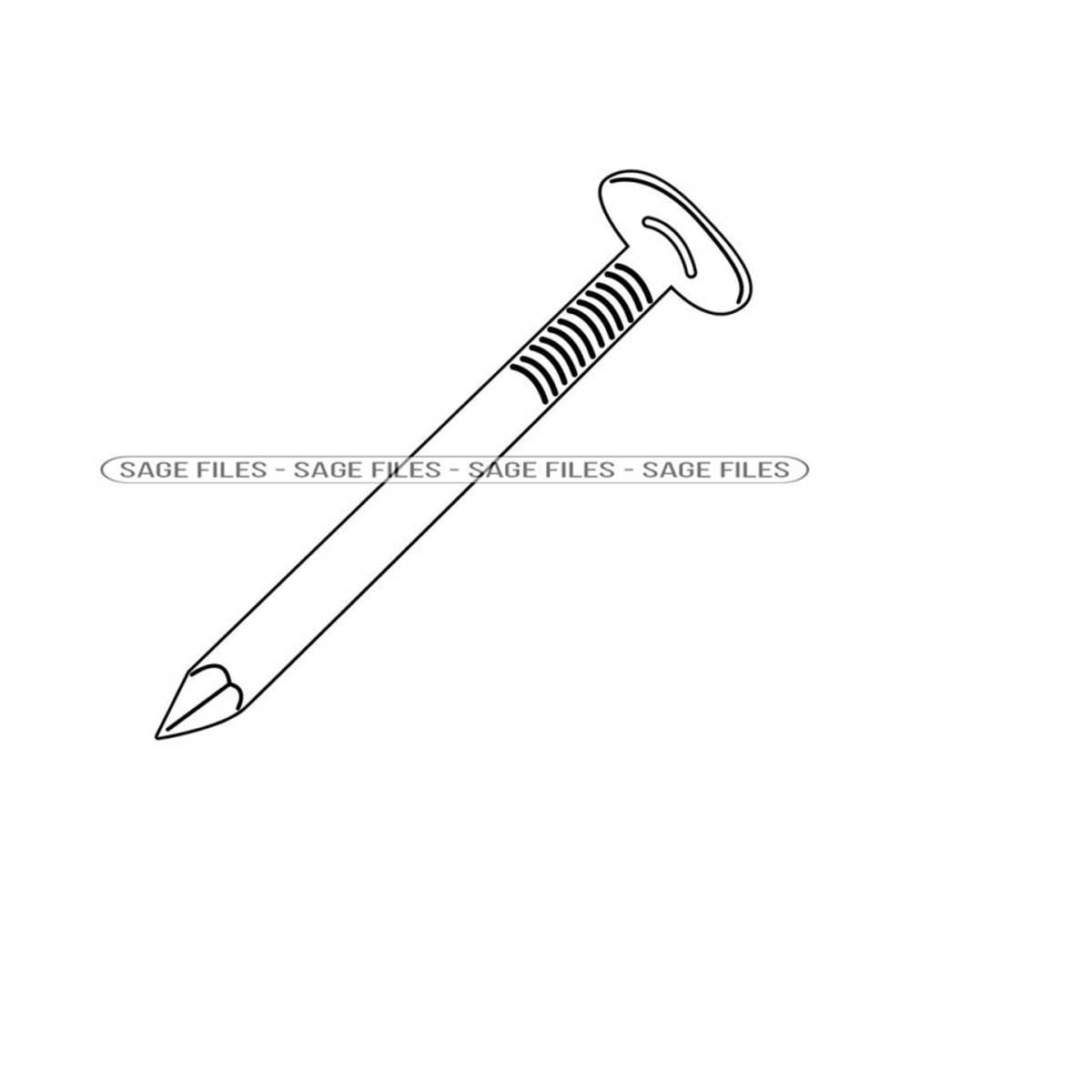 Nail Outline SVG, Nail SVG, Carpenter Svg, Builder Svg, Nail - Inspire ...