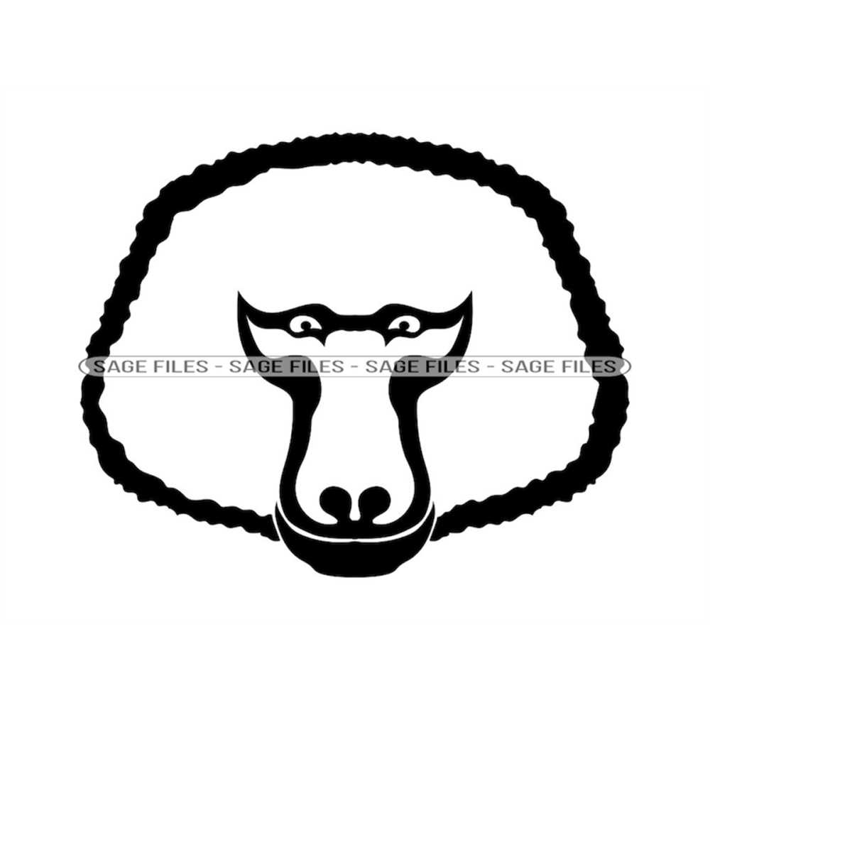 Baboon Head 2 SVG, Baboon Mascot SVG, Baboon Svg, Baboon Cli - Inspire ...