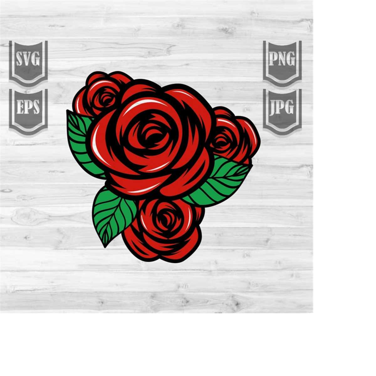 Red Rose svg | Roses Clipart | Rosebud Cutfile | Flower Shop - Inspire ...